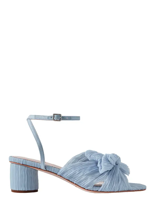 LOEFFLER RANDALL Dahlia Plissé-organza Sandals - Blue