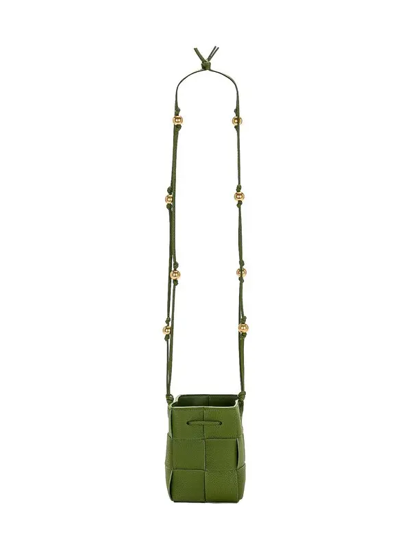 Bottega Veneta Mini Crossbody Bucket - Avocado & Gold