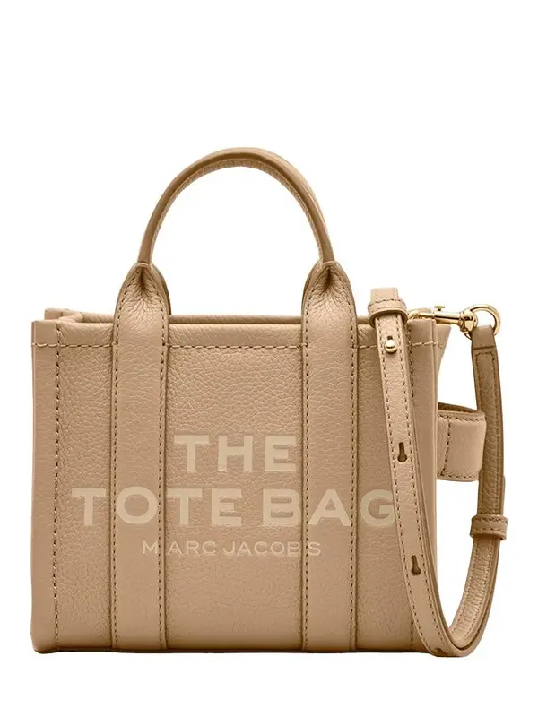 Marc Jacobs Leather Crossbody Tote - Camel