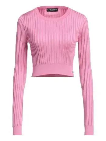 Dolce & Gabbana Sweater In Silk And Brass - Pink