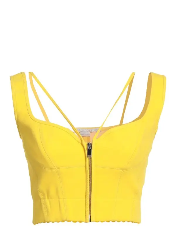 Stella McCartney Crepe Crop Top - Yellow