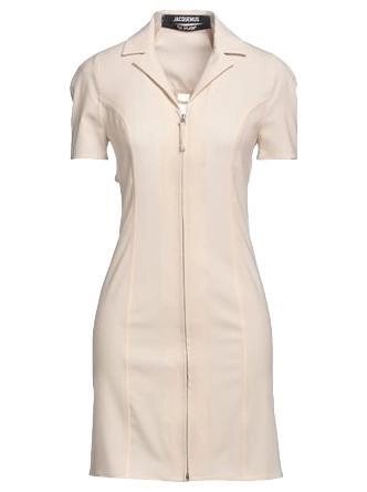 Jacquemus Short Sleeve Mini Dress - White
