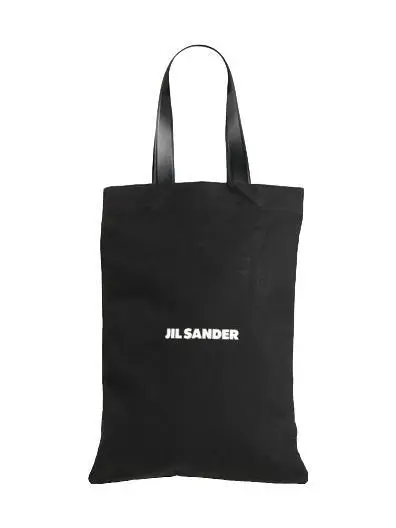 JIL SANDER Textile And Leather Shopper - Black