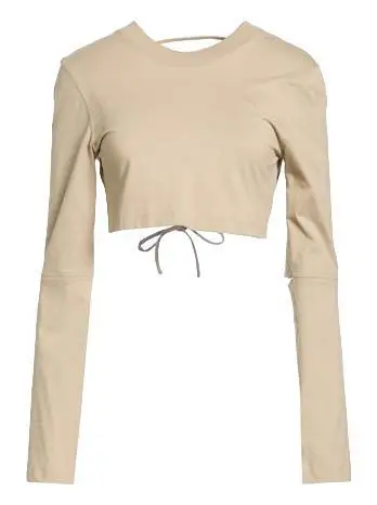 Jacquemus Cotton Jersey Crop Top - Beige
