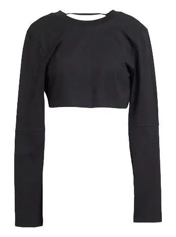 Jacquemus Cotton Jersey Crop Top - Black