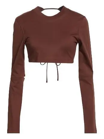 Jacquemus Cotton Jersey Crop Top - Brown