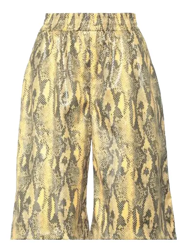 MSGM Snake Print Chinos - Yellow