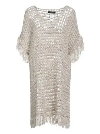 Fabiana Filippi Knitted Sweater With Fringe And Sequins - Beige