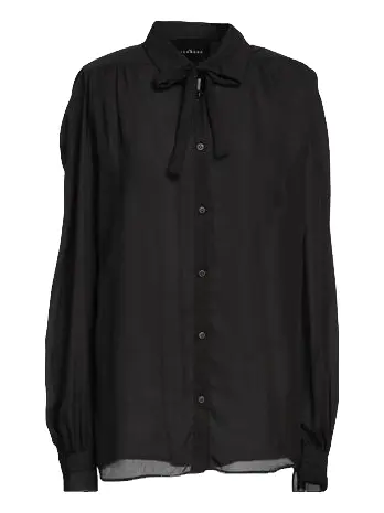 John Richmond Bow-tie Neck Crepe Shirt - Black