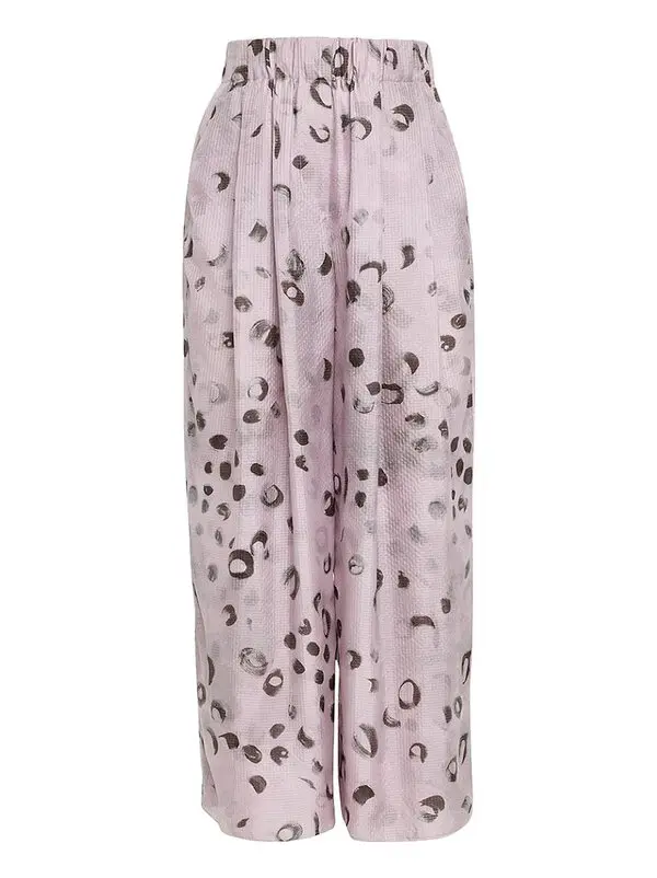 Giorgio Armani Printed Silk Wide-leg Pants - Multi