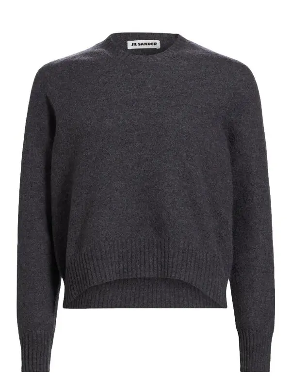 JIL SANDER Wool Crewneck Sweater - Medium Grey