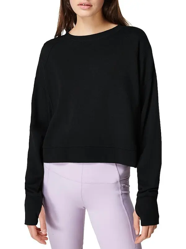 Sweaty Betty Cropped Sweatshirt - Black