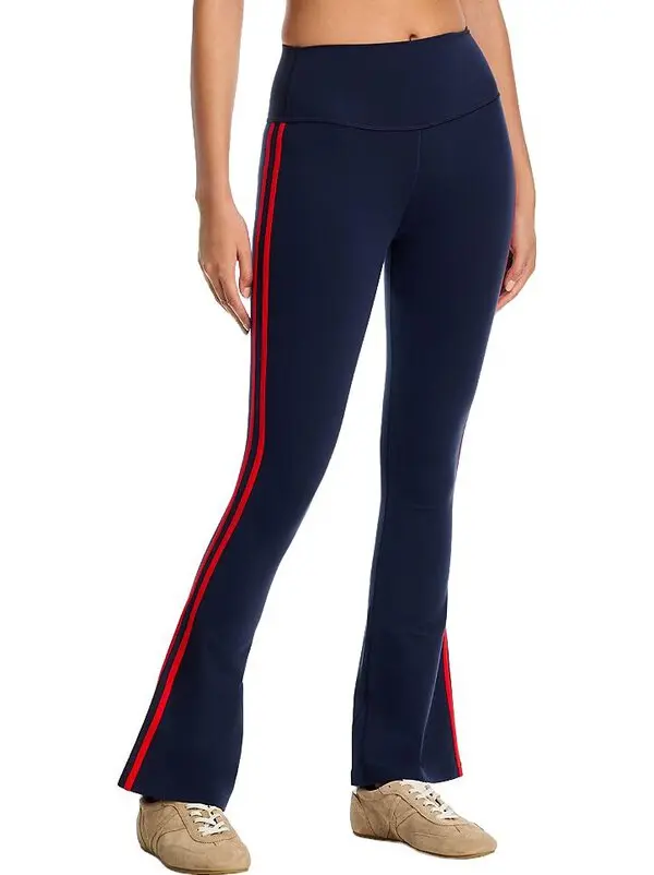 Splits59 Raquel High Waist Flare Pants - Indigo/lotus Red