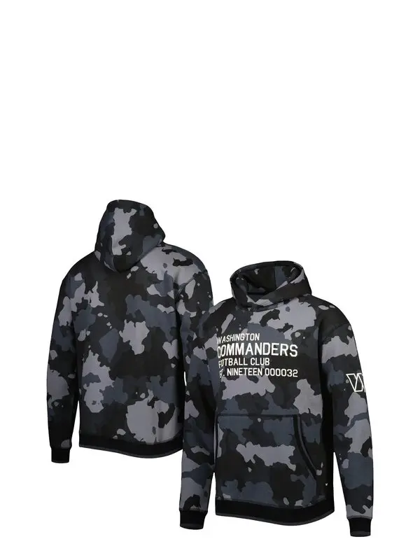 THE WILD COLLECTIVE Washington Commanders Camo Pullover Hoodie - Black