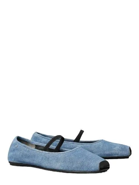 Tory Burch Runway Ballet Flat - Denim/perfect Black