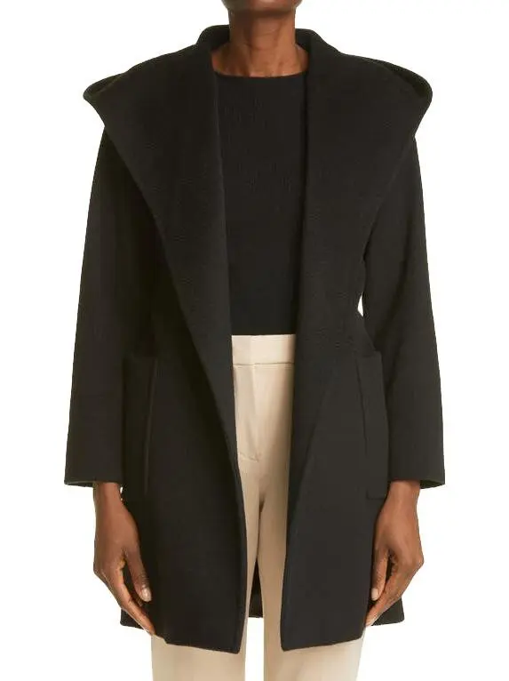 Max Mara Rialto Camel Hair Coat - Black