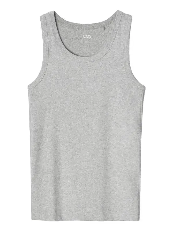 Cos Ribbed Tank Top - Gray