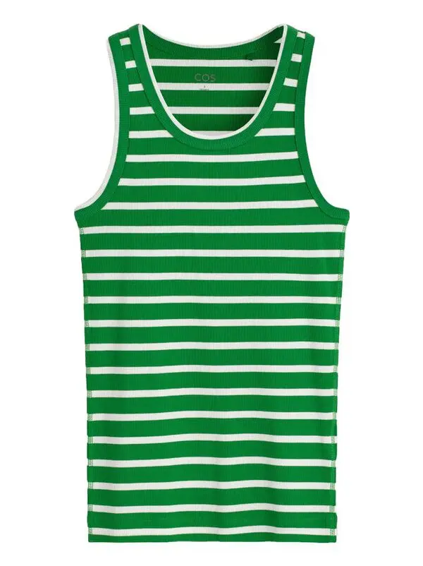 Cos Ribbed Tank Top - Green