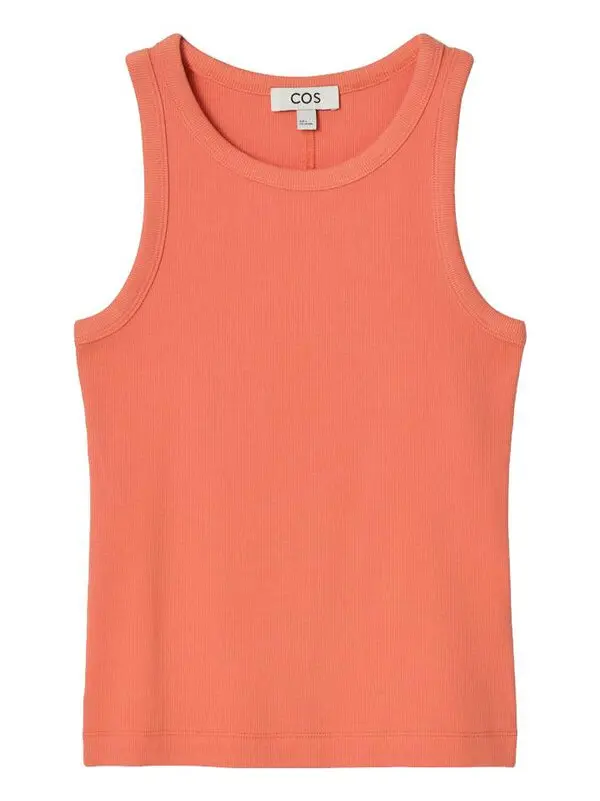 Cos Ribbed Tank Top - Orange