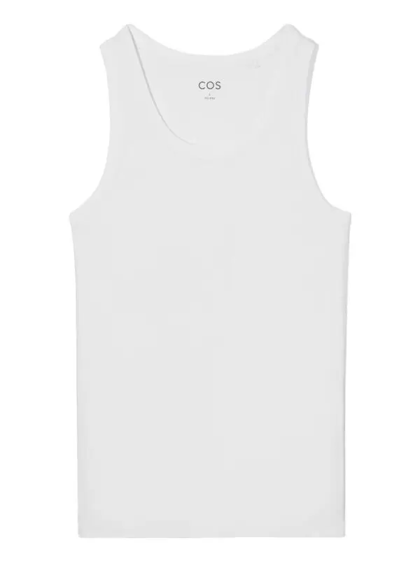 Cos Ribbed Tank Top - White