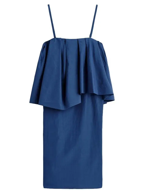 Cos Layered Bandeau Midi Dress - Blue