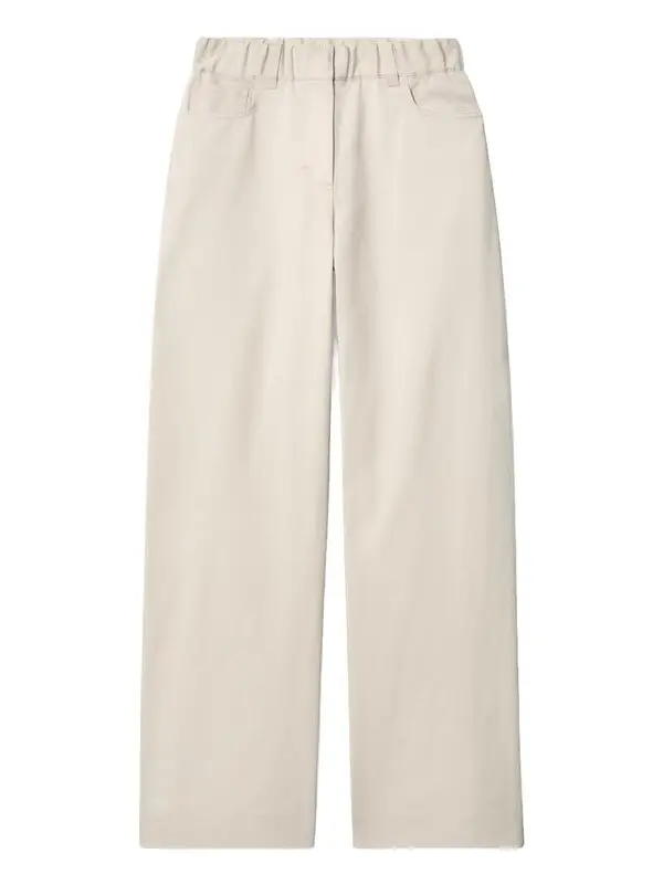 Cos Wide-leg Cotton Pants - Light Beige