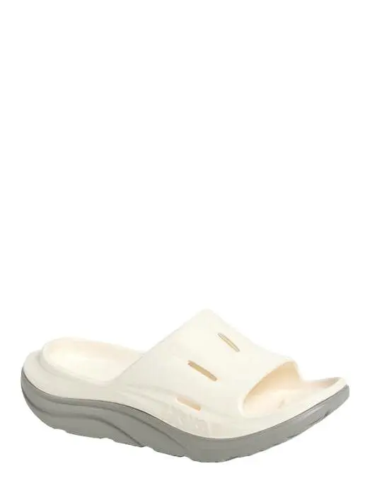 HOKA Gender Inclusive Ora Recovery Slide Sandal - Alabaster / Stardust