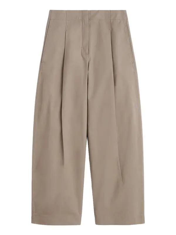 Cos Pleated Barrel-leg Chinos - Beige