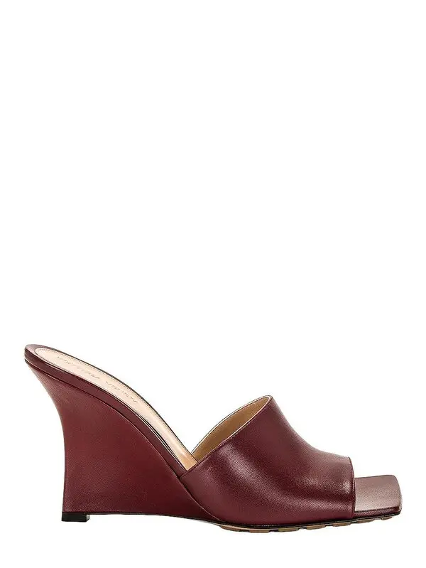 Bottega Veneta Stretch Mule Wedge - Merlot