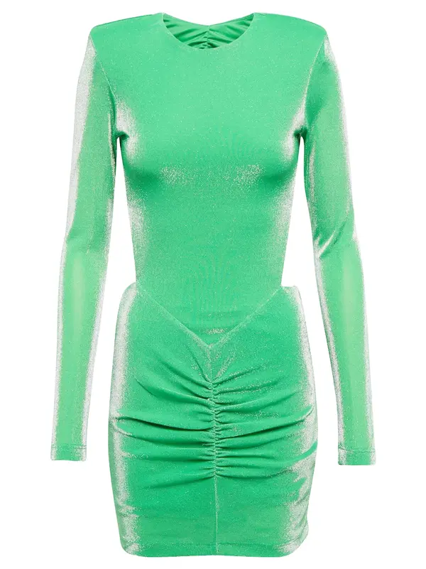 Remain Birger Christensen Ruched Minidress - Green