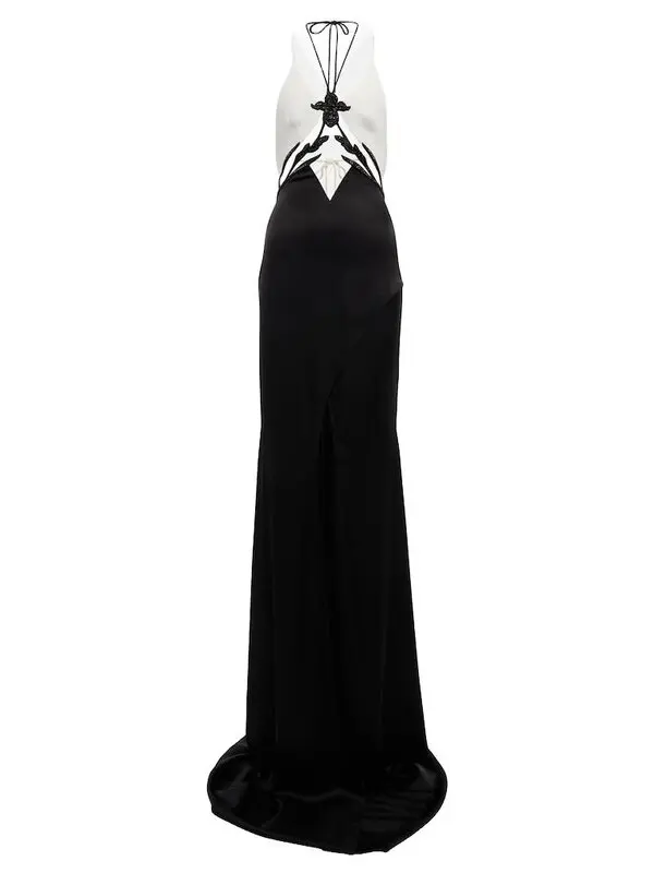 David Koma Embellished Gown - Black