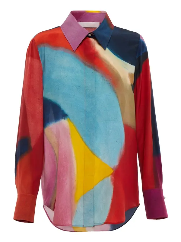 Chloé Printed Silk Crêpe De Chine Shirt - Multicoloured