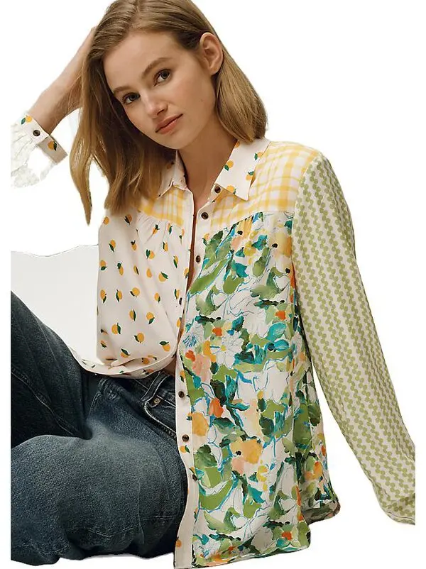 Maeve The Paz Buttondown Shirt - Light Yellow