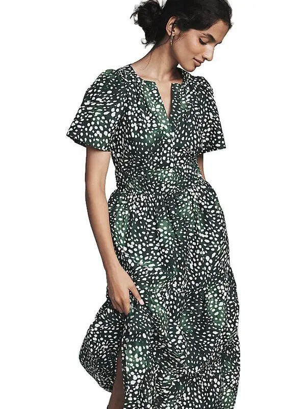 THE SOMERSET COLLECTION BY ANTHROPOLOGIE The Somerset Collection Maxi Dress - Green Dot