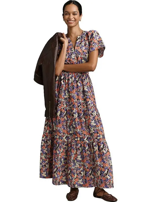 THE SOMERSET COLLECTION BY ANTHROPOLOGIE The Somerset Collection Maxi Dress - Purple Floral