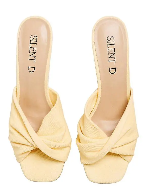 SILENT D Katia Wedges - Yellow Denim