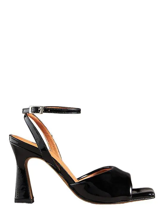 Maeve Ankle-strap Heels - Black Patent