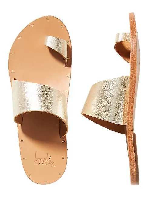 Beek Finch Toe-loop Sandals - Platinum/honey
