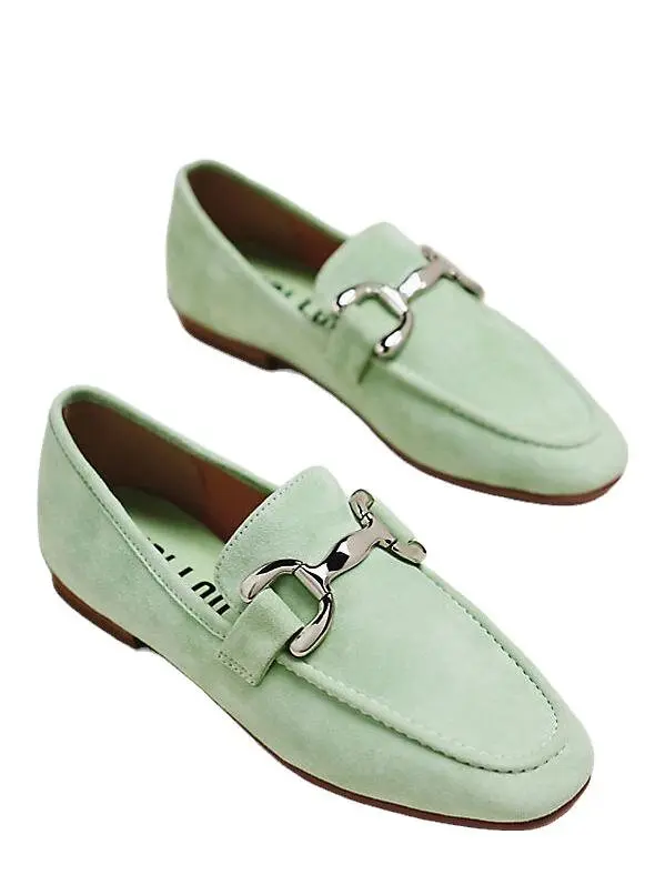 BIBI LOU Zagreb Loafers - Aloe Suede