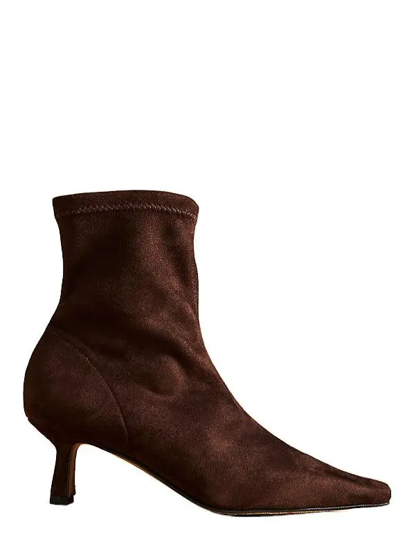ANGEL ALARCON Pointed-toe Kitten-heel Boots - Brown