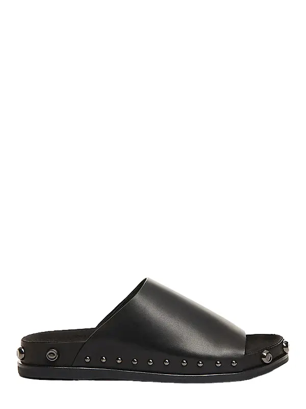 KELSI DAGGER BROOKLYN Studded Slide Sandals - Black