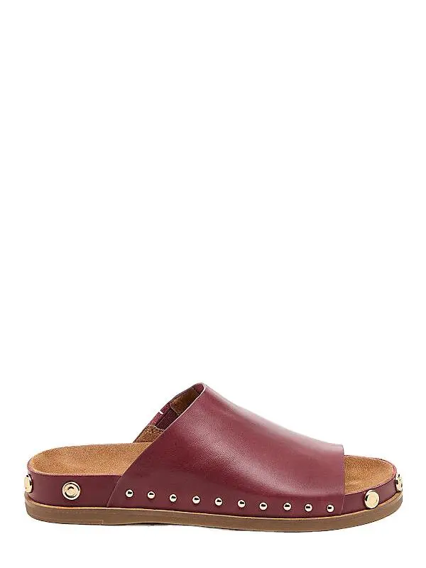 KELSI DAGGER BROOKLYN Squish Studded Slide Sandals - Raspberry