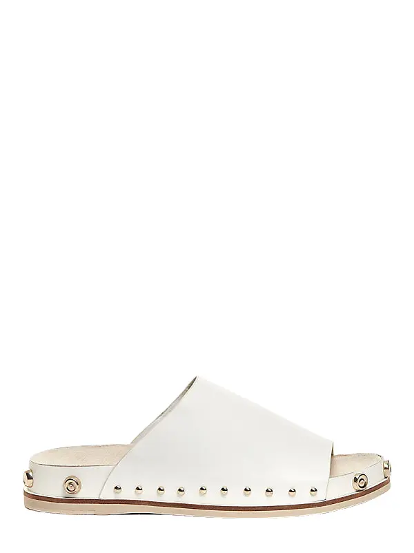 KELSI DAGGER BROOKLYN Studded Slide Sandals - White