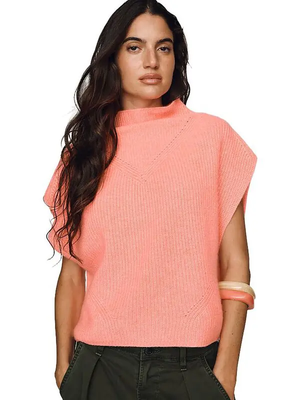 Anthropologie Enza Cashmere Poncho Sweater Vest - Mango