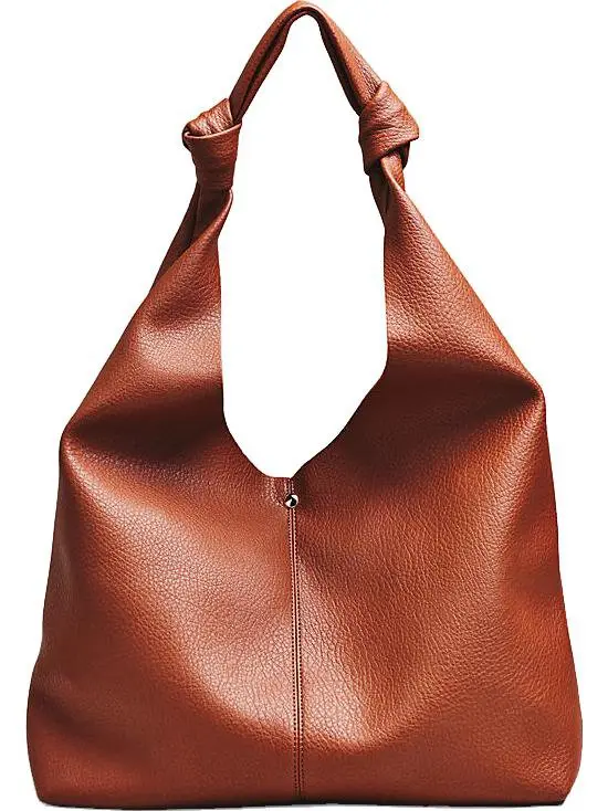 Anthropologie Love Knot Slouchy Bag - Tan