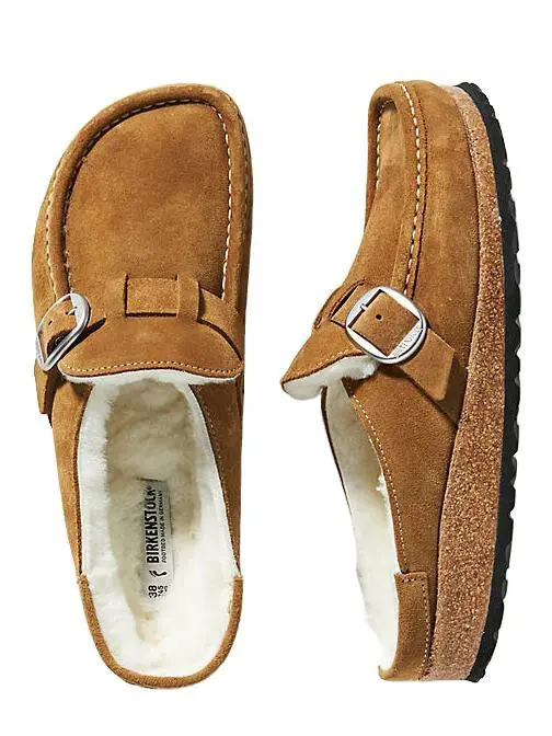 BIRKENSTOCK Buckley Shearling Clogs - Beige