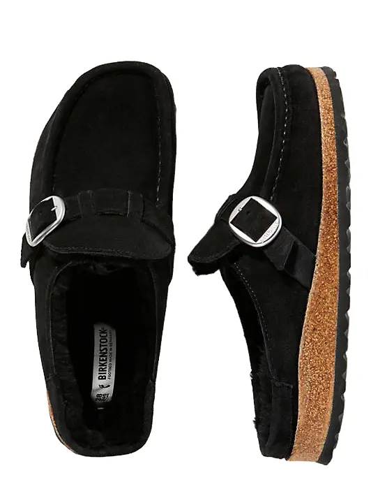 BIRKENSTOCK Buckley Shearling Clogs - Black