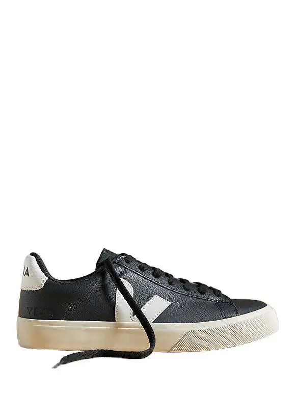 VEJA Campo Leather Sneakers - Black/white