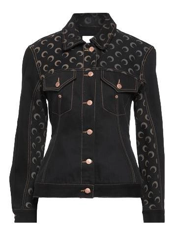 MARINE SERRE Denim Outerwear Size Cotton - Black