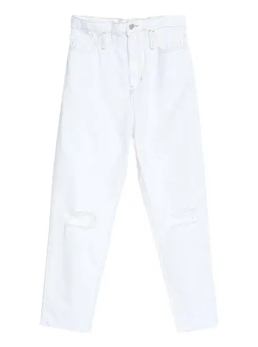 LIU •JO Tapered Distressed Jeans - White